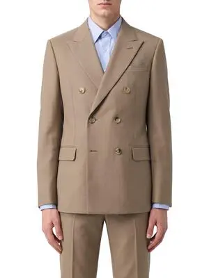 Valentino Garavani Double-breasted Blazer In Pure Virgin Wool - Grey
