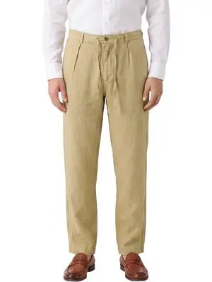 Polo Ralph Lauren Slim Fit Linen Drawstring Pants - Beige