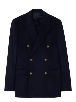Burberry Cashmere Tailored Jacket - Navy