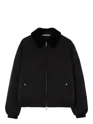 Burberry Nylon Cotton Farnborough Aviator Jacket - Black