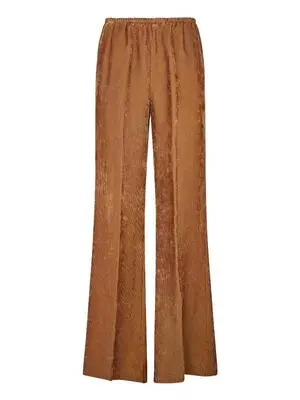 FORTE_FORTE Ribbed-knit Velvet Trousers - Orange