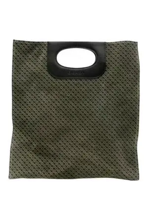 GHERARDINI Monogram-pattern Leather-trim Tote Bag - Neutrals