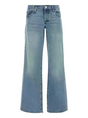 FRAME The Gray Wide-leg Jeans - Blue