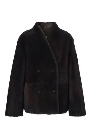 Loulou De Saison Catherine Reversible Shearling Jacket - Brown