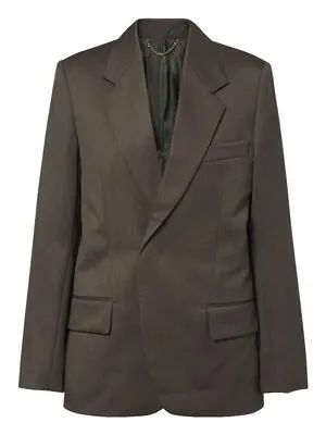 Victoria Beckham Virgin Wool Twill Blazer - Green