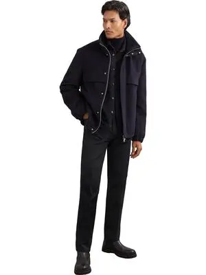 REISS Slim-fit Five-pocket Trousers - Navy