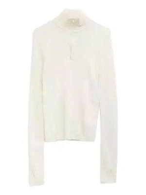 THE FRANKIE SHOP Sade Knitted Zip-fastening Sweater - Neutrals