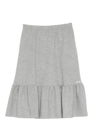 AO YES Ruffled Jersey Skirt - Grey