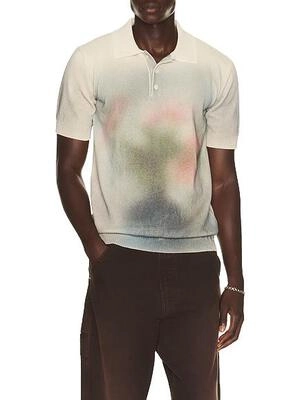 MAISON MARGIELA Short Sleeve Polo Shirt - Ecru
