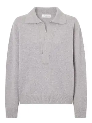 Victoria Beckham Genevieve Wool And Cashmere-blend Sweater Gray
