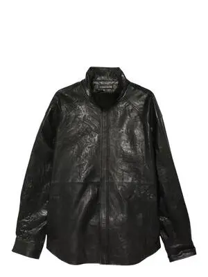 JUUN.J Crinkled Leather Jacket - Black