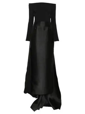 Solace London Winslow Off-the-shoulder Maxi Dress - Black