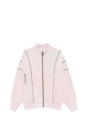 Off-White Logo Embroidered Zip-up Jacket - Pink