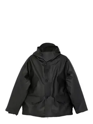Rains Hooded Padded Jacket - Black