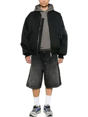 WRSTBHVR Zip-up Bomber Jacket - Black