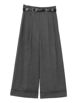 JUUN.J Pleated Wide-leg Trousers - Grey