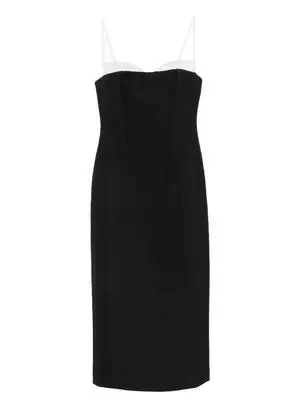 Simkhai Two-tone Spaghetti-strap Midi Dress - Black