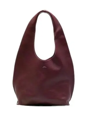 A.p.c. Grainy Leather Shoulder Bag - Red