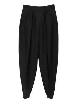 DARKPARK DARKPARK Taylor Button-Embellished Pleated Trousers Black