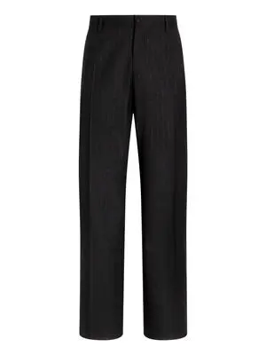 Dolce & Gabbana Pinstriped Wool Trousers - Multicolor