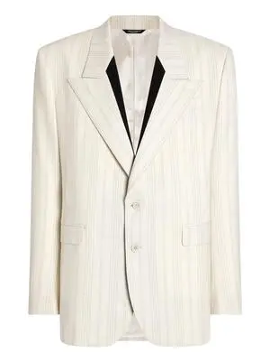 Dolce & Gabbana Sinatra Single-breasted Pinstripe Wool Jacket Suits And Blazers - Multicolor