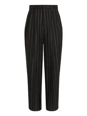 Dolce & Gabbana Virgin Wool Pinstripe Trousers - Multicolor