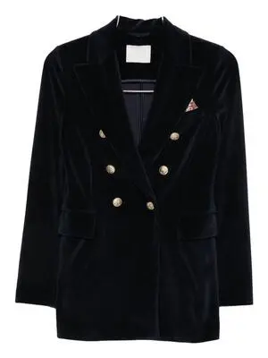 CIRCOLO 1901 Cotton Double-breasted Jacket Blue