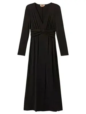 TWINSET Long Dress With Draping - Black