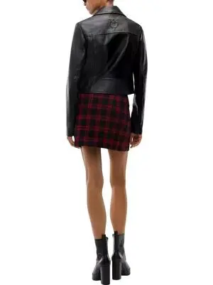 Pinko Nappa Leather Biker-style Jacket - Black
