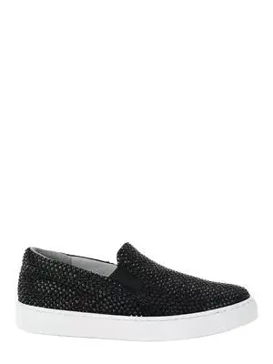 Fabiana Filippi Rhinestone-embellished Slip-on Sneakers - Black