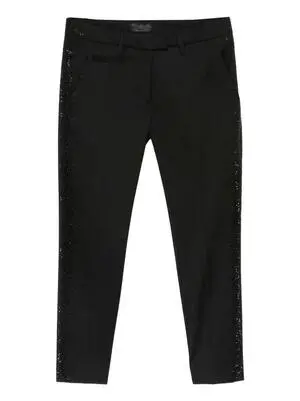 DONDUP Crystal-embellished Trousers - Black