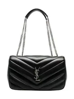 Saint Laurent Medium Loulou Matelassé Leather Shoulder Bag Black