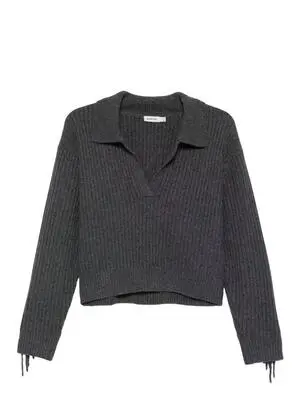 Simkhai Natalia Fringe-trimmed Sweater - Grey