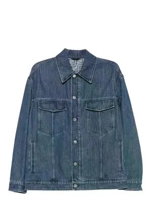 Fendi Logo-patch Denim Jacket - Blue