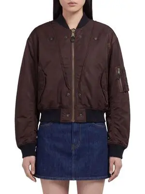MAISON MARGIELA Reversible Quilted Nylon Bomber Jacket - Brown