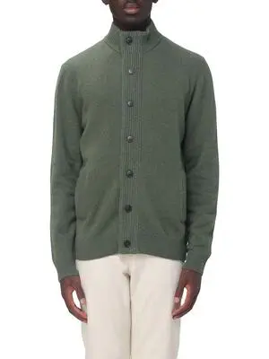 Barbour Barbour Pure Wool High Neck Button-Up Cardigan Olive