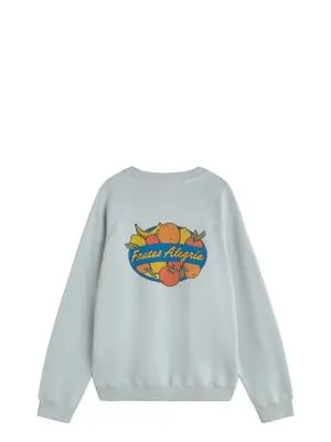 THINKING MU Organic Cotton Fruit Graphic Sweatshirt - Blue
