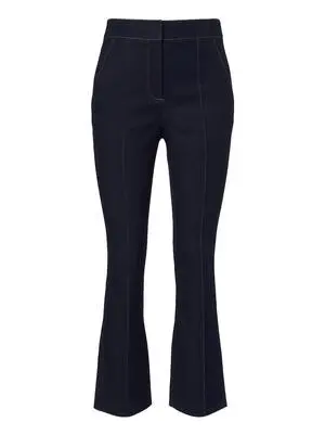 Veronica Beard Kimra Cropped Flared Jeans - Blue