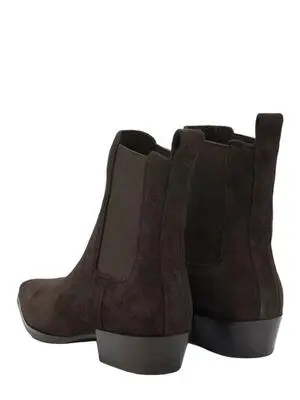 STRATEGIA SHOES Suede Chelsea Boots - Brown