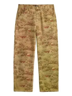 Polo Ralph Lauren Landscape-print Straight-leg Trousers - Neutrals