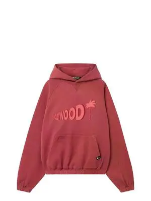 Palm Angels Sunset Blvd Logo-print Hoodie - Red