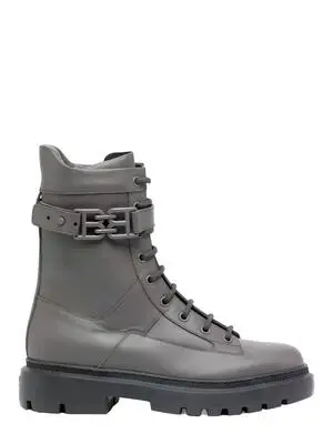 Bally Gioele Leather Boots Grey