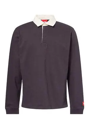 The North Face Red Box Rugby Long-sleeve Cotton-stretch Shirt - Obsidian