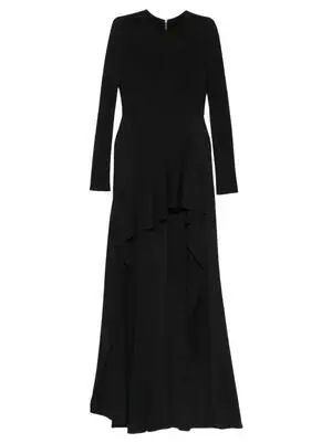 Elie Saab High-low Hem Dress - Black