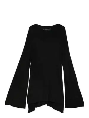 JULIUS Draped Long-sleeve T-shirt - Black