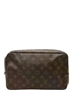 LOUIS VUITTON 1987 Monogram Trousse Toilette 28 Clutch Bag - Brown