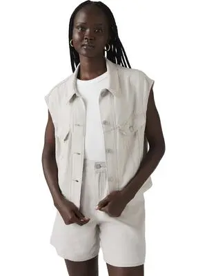 LEVI'S Shrunken '90s Linen Vest - Grey