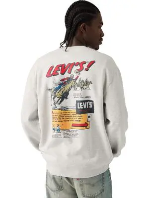 LEVI'S Relaxed Graphic Crewneck Sweatshirt - Grey