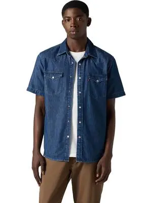 LEVI'S Classic Standard Fit Western Shirt - Blue