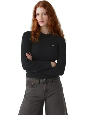 LEVI'S Crewneck Rib Sweater - Black